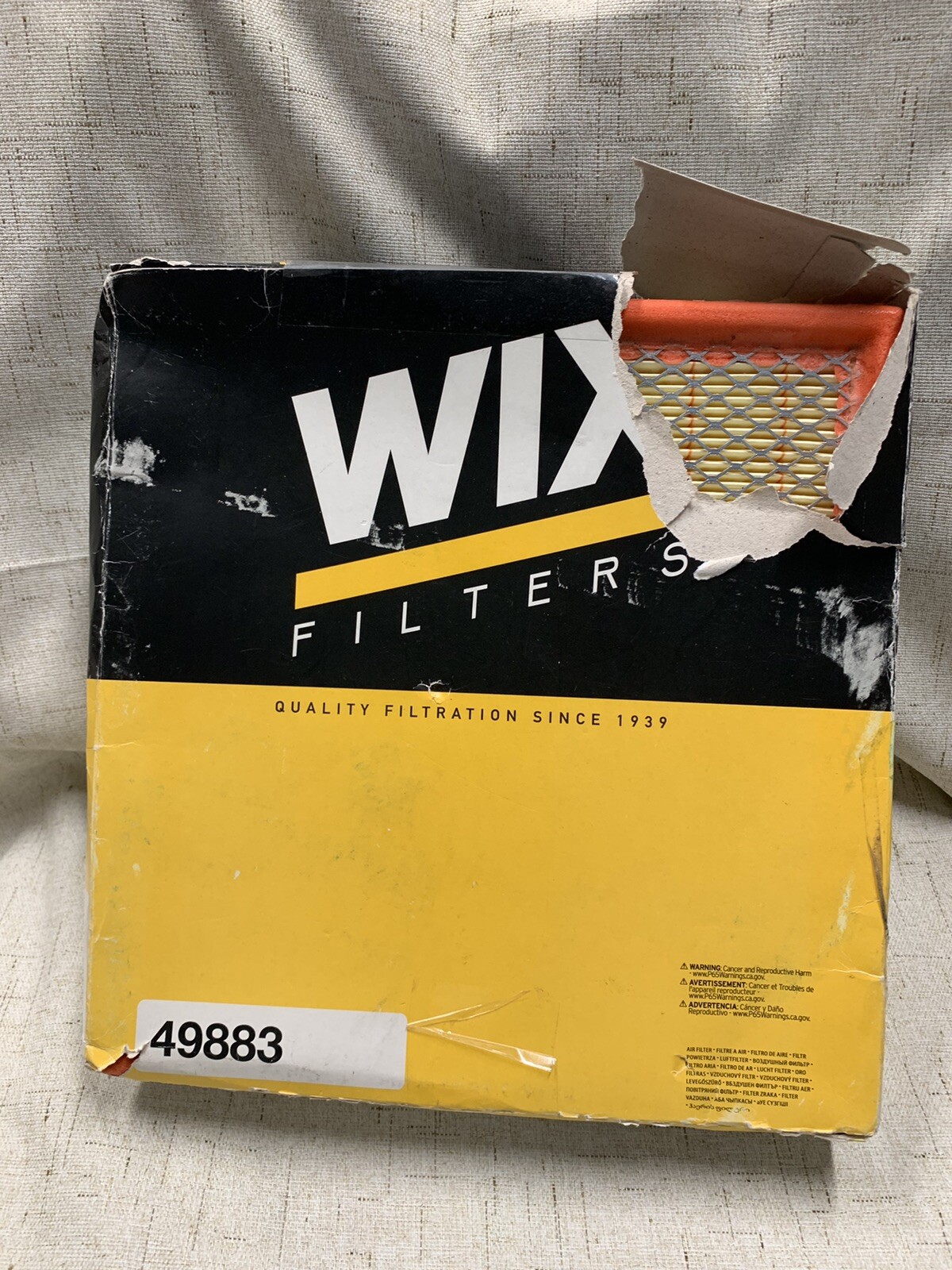 WIX 49883 - Air filter cross reference