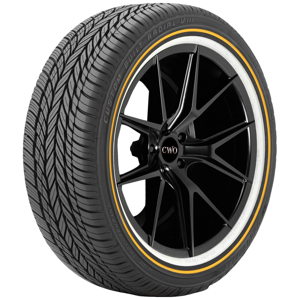 (QTY 2) 245/45R20 Vogue Custom Built Radial VIII 103V XL Gold/White ...