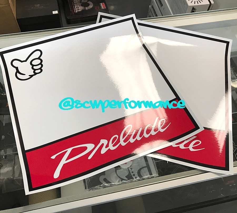 JDM HONDA PRELUDE JAPAN KANJO STICKERS DOOR DECALS RACING H22 H23A F20B ...