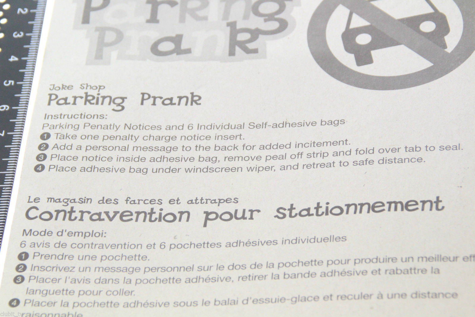 Novelty Joke Parking Prank Fake Penalty Notice Ticket Funny Trick x 3 ...