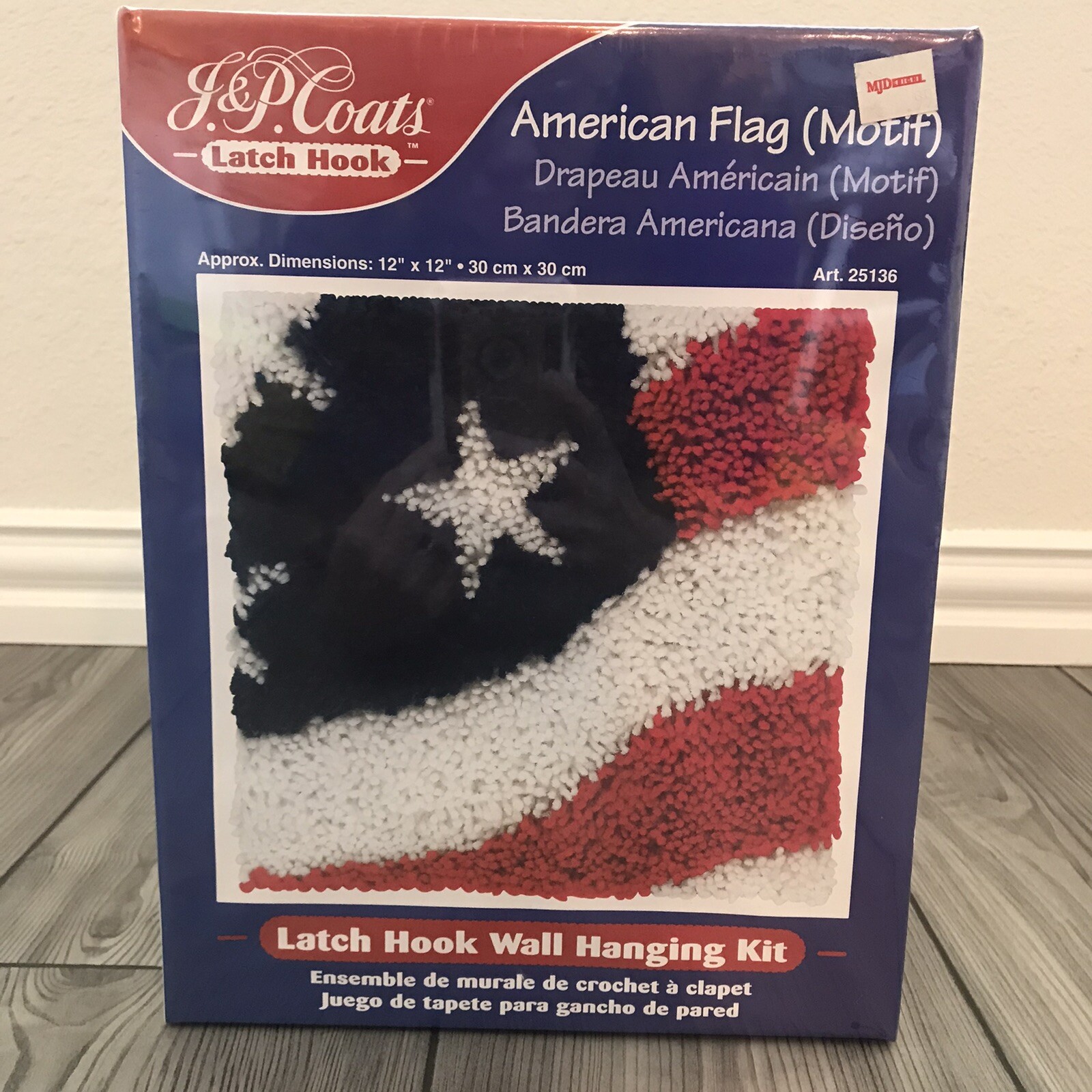 JP Coats American Flag Patriotic Latch Hook Kit 25136 12x12” See Images ...