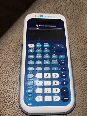 Texas Instruments TI-34 MultiView Scientific Calculator - Blue/White | eBay