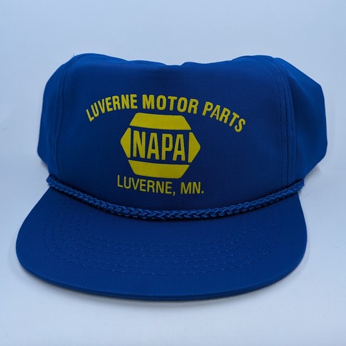 NAPA AUTO PARTS hat vintage blue adjustable snapback cap flat bill ...