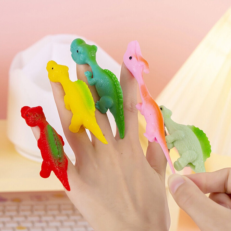 20Pcs Finger Slingshot Dinosaur Toy Stretchable Funny Catapult ...