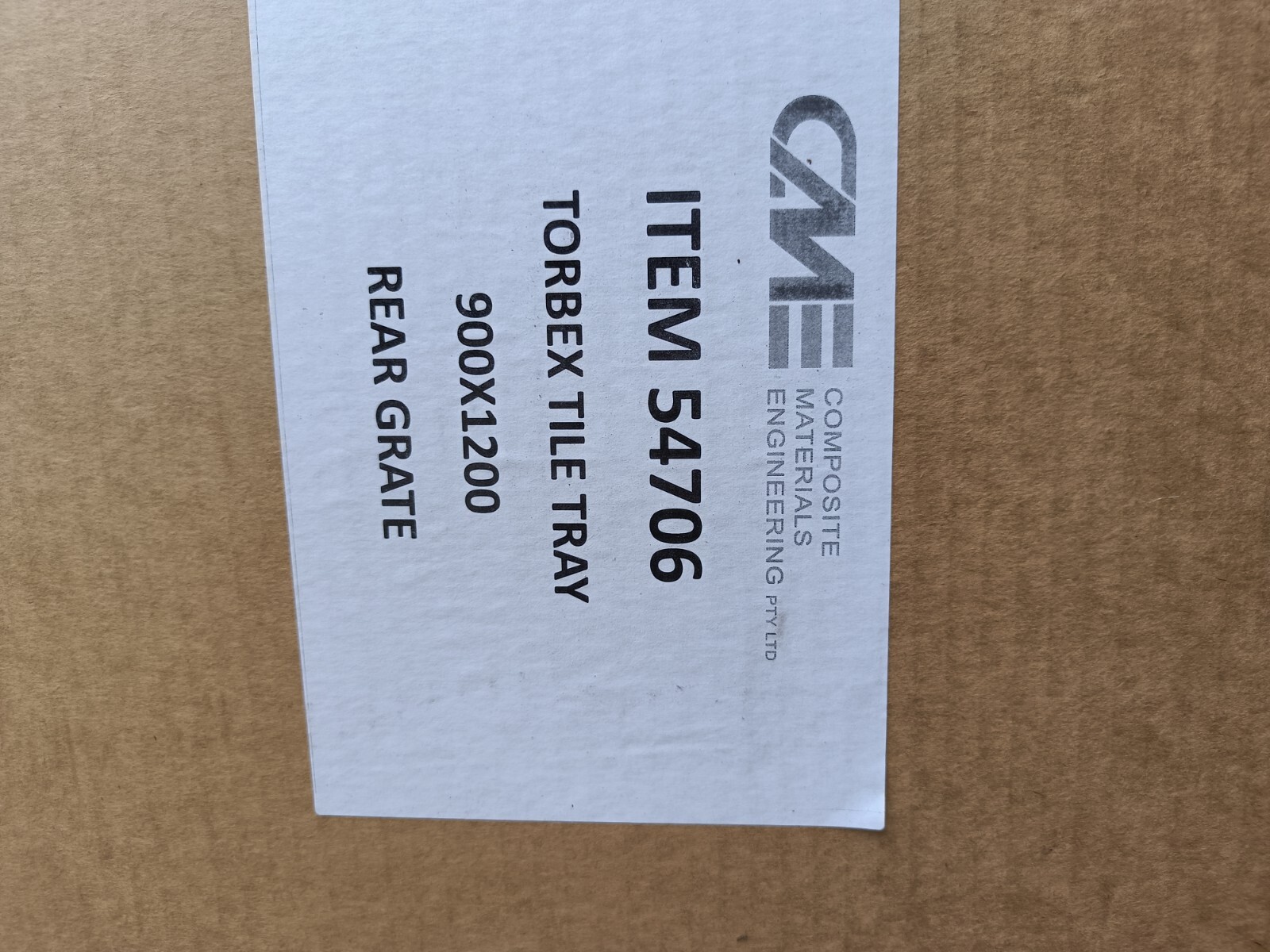 AKril Tile Tray / Shower Tray 54706 900mm X 1200mm Rear Grate. Tray ...