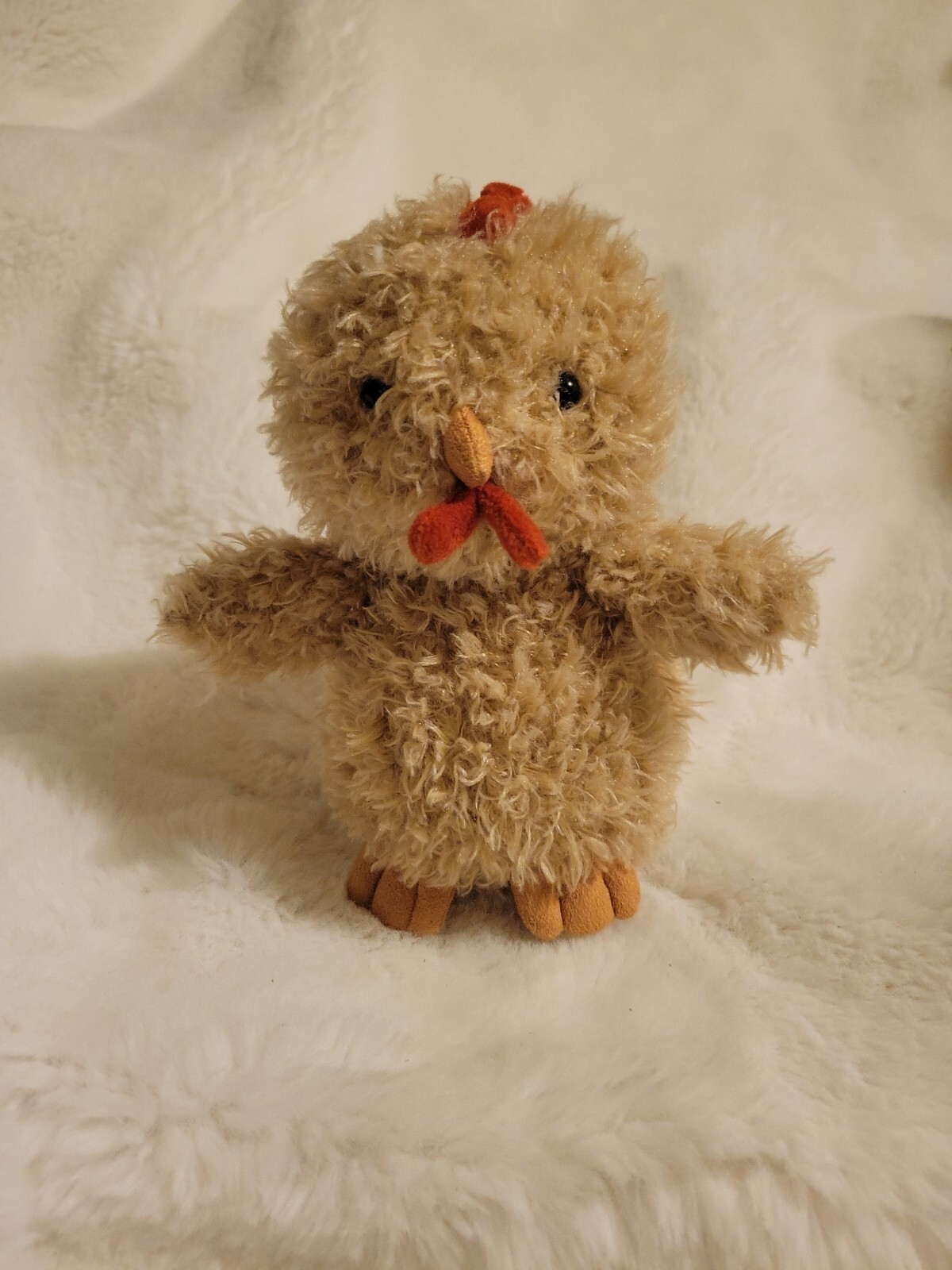 Jellycat LITTLE ROOSTER Chick Chicken Soft 7" Shaggy Brown Farm Plush ...