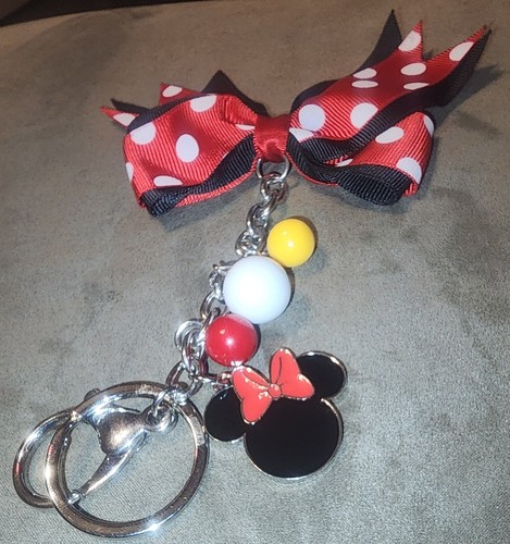 Disney Minnie Mouse Bow Keychain | eBay