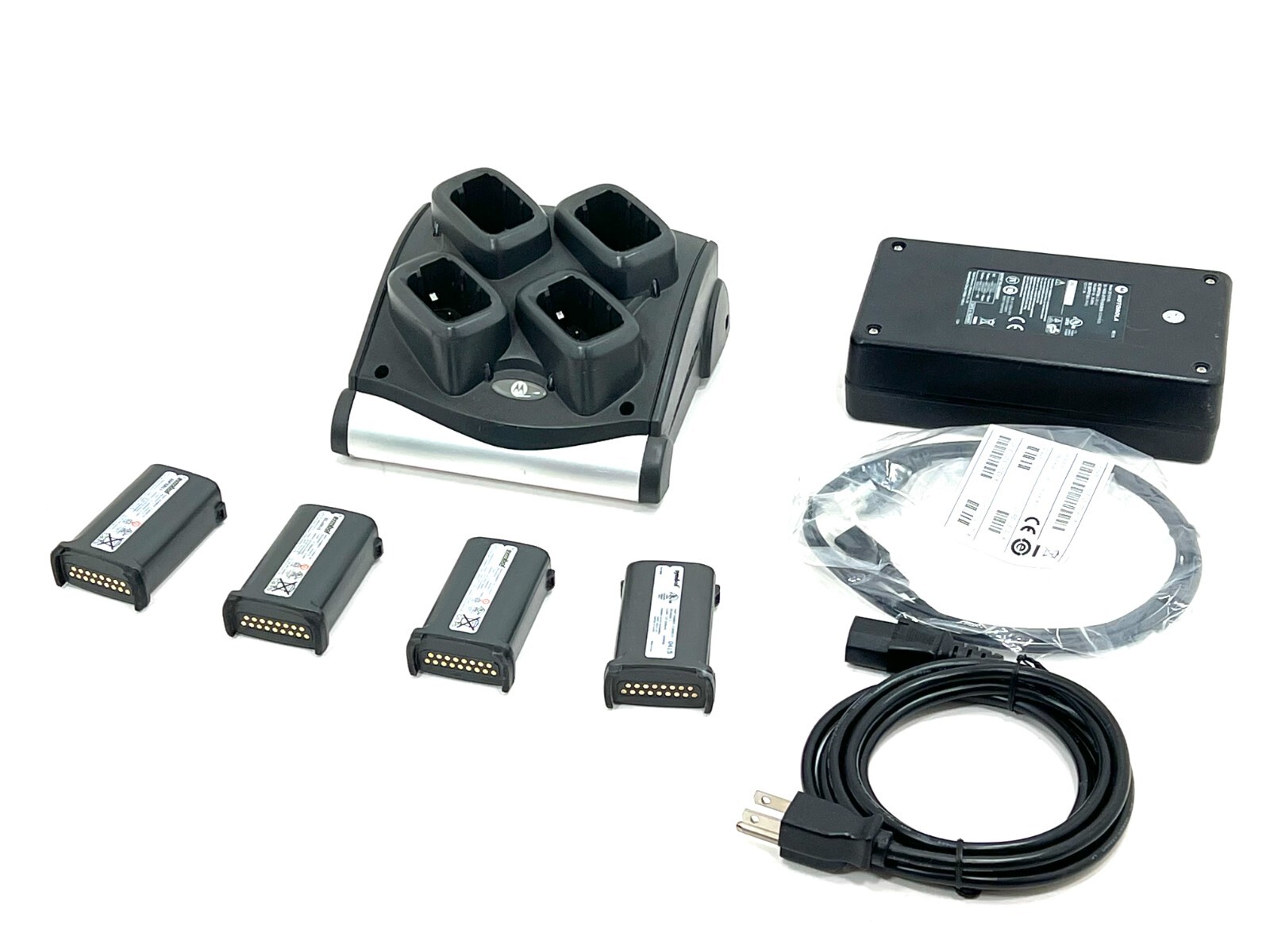Symbol SAC9000-4000R 4-Bay Battery Charger MC92N0 MC9190 MC9090 + 4 ...