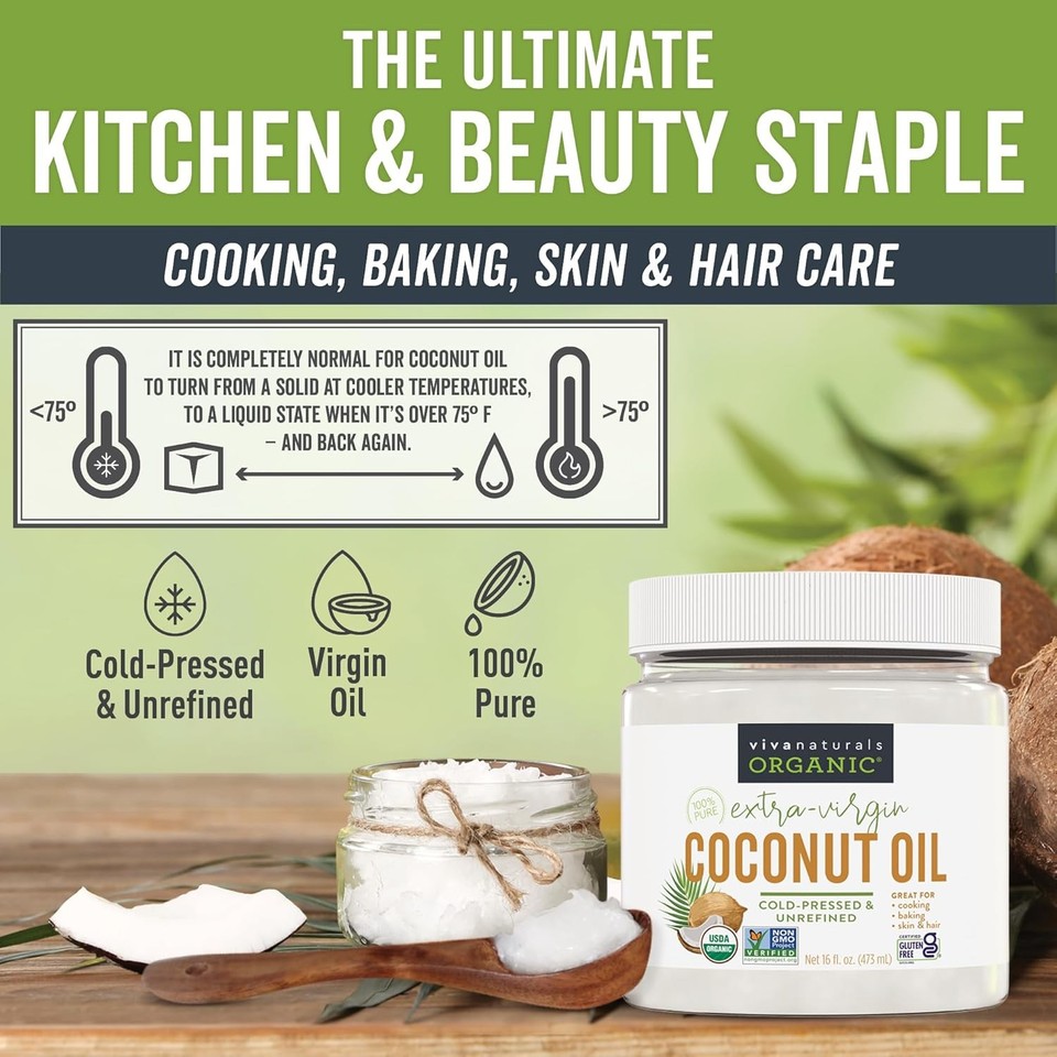 Aceite De Coco Organico Extra Virgen Para Cabello Piel Comestible ...