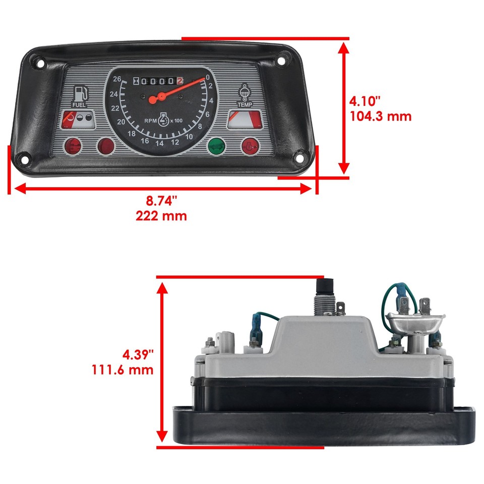 Caltric Instrument Gauge Cluster For Ford 2000 3000 4000 5000 7000 ...