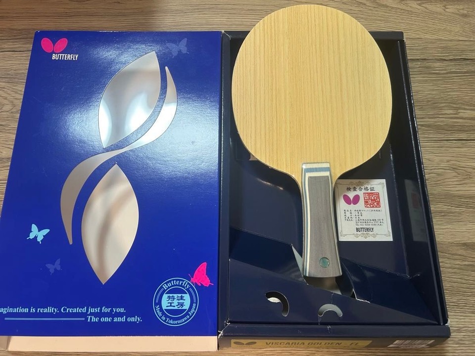 Butterfly Viscaria Golden FL 94.6g Table Tennis Racket Shakehand Style ...