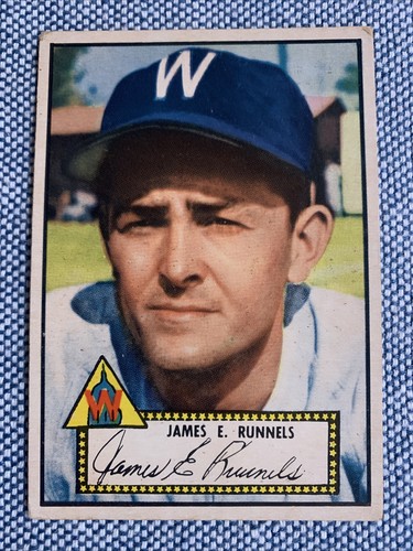Pete James RUNNELS 1952 Topps Baseball #2 RC Red Back VG Washington ...