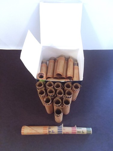 100 Rolls Preformed Coin Wrappers ASSORTED Paper Tubes Quarter Penny ...