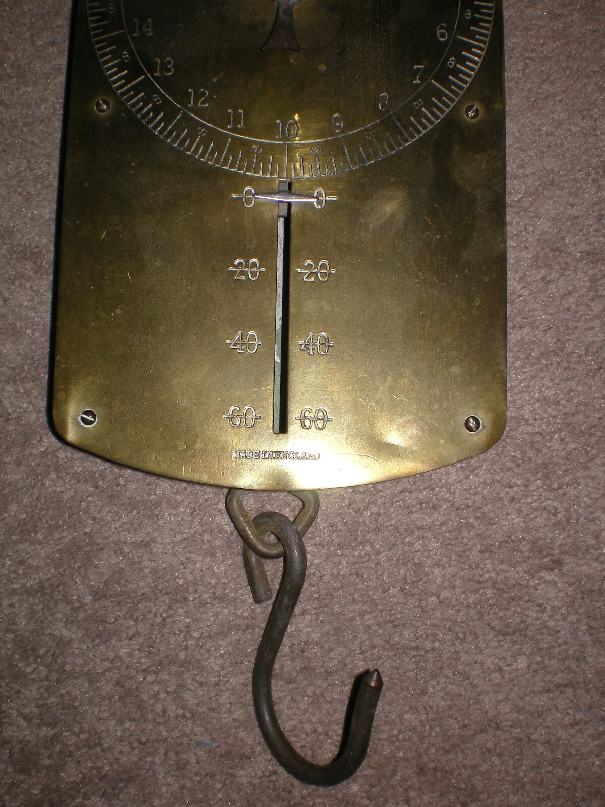 Vintage SALTERS Trade Spring Balance Scale 260T BRASS up to 60 lb ...