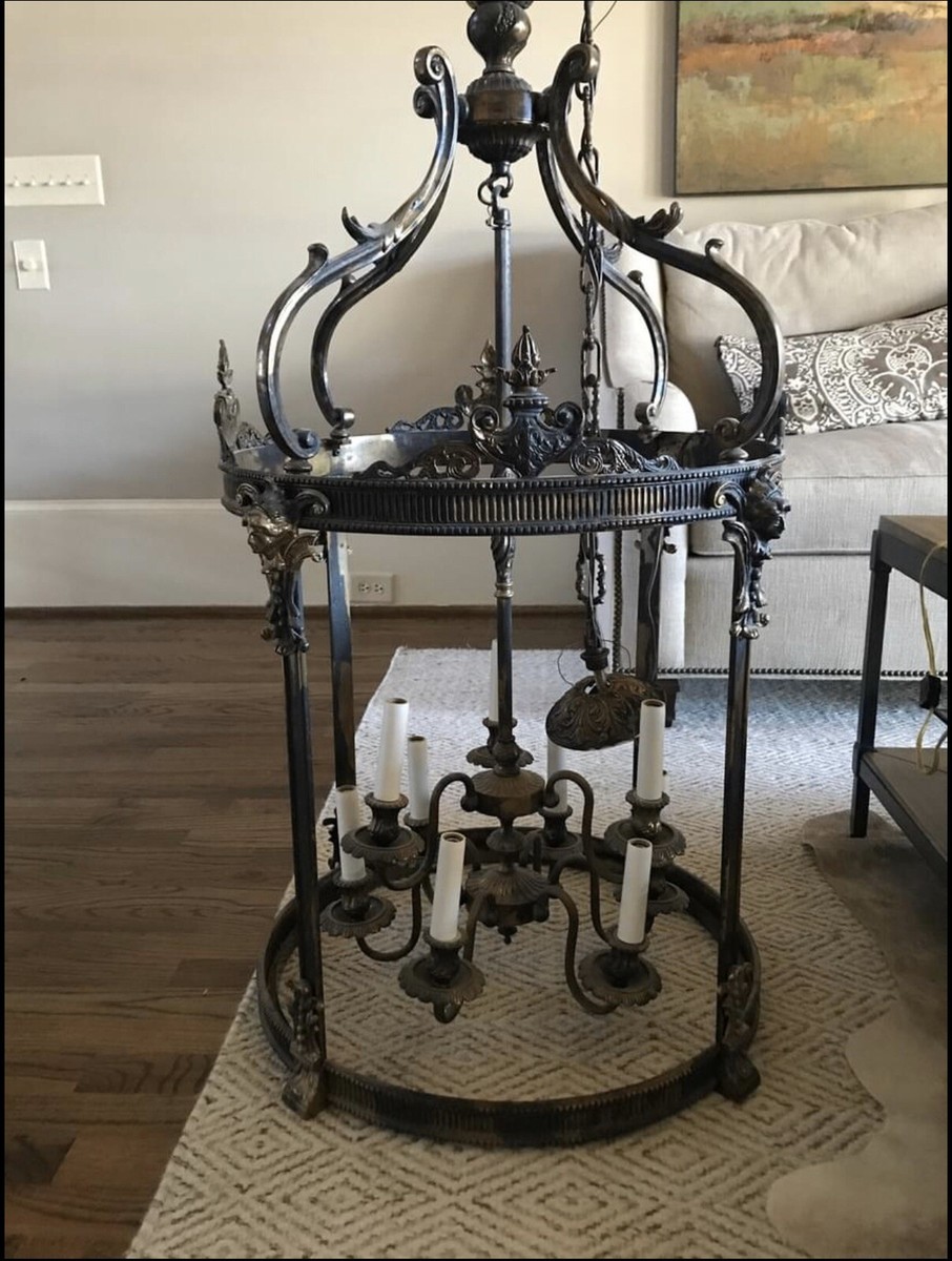 Old World Foyer Chandeliers Long Drop Meteor Modern Foyer Chandelier