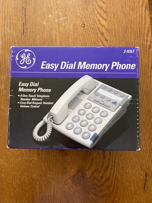 New GE Easy Dial Memory Phone Large Numbers 2-9267 One Touch Telephone ...