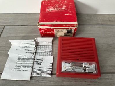 New Wheelock AS-121575W-FR 127410 Fire Alarm Horn/Strobe Wall Red FREE ...