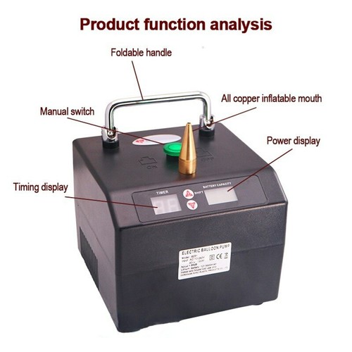 Portable Electric Balloon Inflator Air Compressor Long Strip Inflation ...