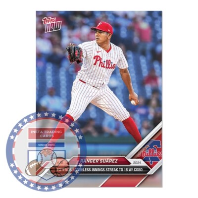 *READY TO SHIP* Ranger Suárez - 2024 MLB TOPPS NOW® Card 85 | eBay