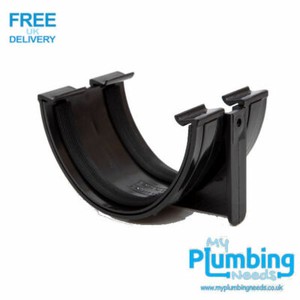 Polypipe 117mm x 75mm Deepflow Gutter Fittings Black Polyflow Deep ...