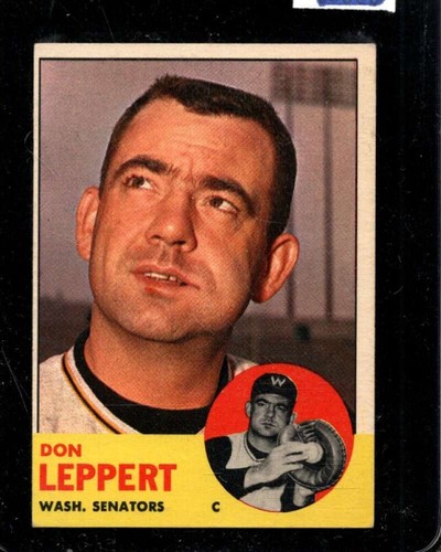 1963 Topps #243 Don Leppert Sehr guter Zustand + Senatoren * X10395 ...