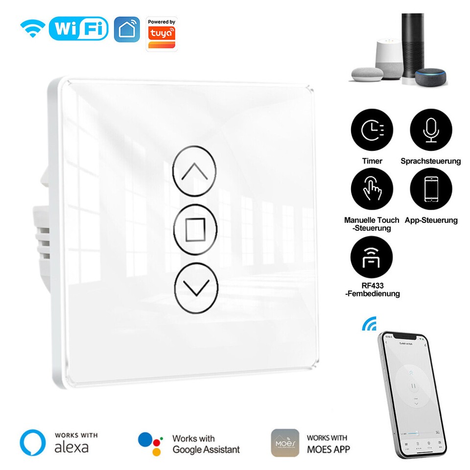 Tuya Smart EU Wifi Curtain Blind Switch Timer for Roller Shutter ...