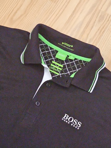 Hugo Boss Men's Short Sleeve Polo Slim Fit Moisture Manager 2XL Black ...