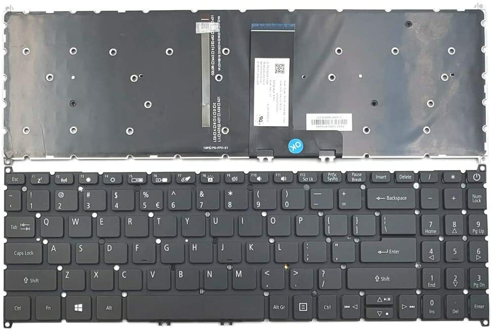 Backlit Keyboard for Acer Aspire 3 A315-54 A315-54G,Aspire 5 A515-52 ...