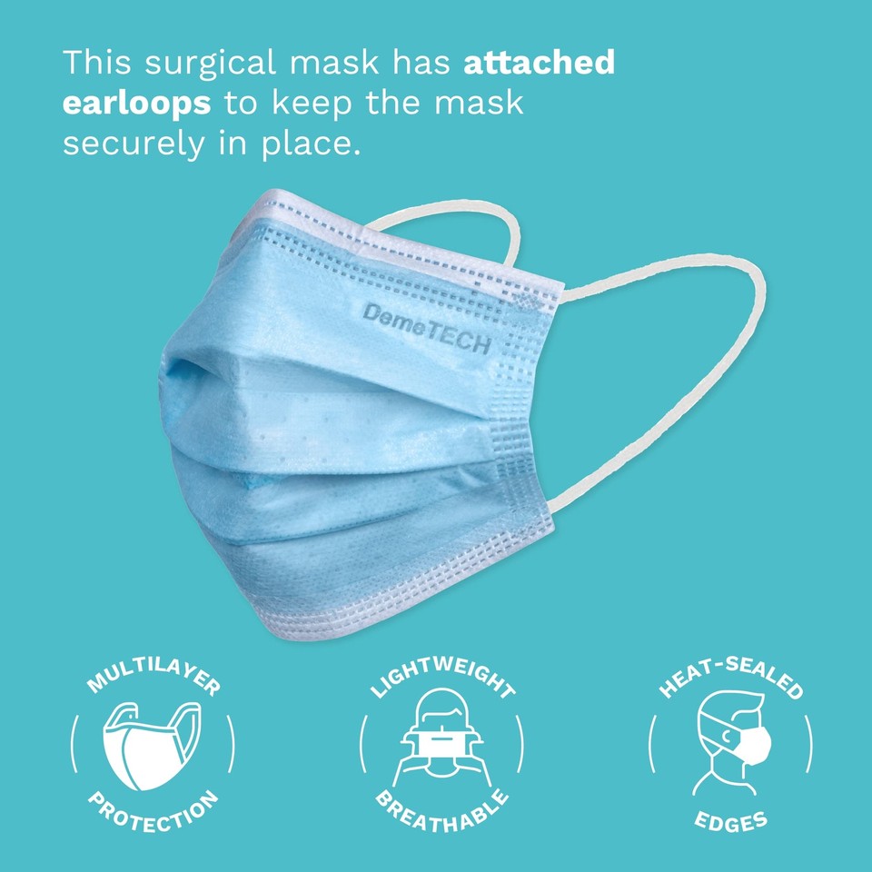 ASTM Level 3 Disposable Face Masks, Protective Face Mask Pack with 3 ...
