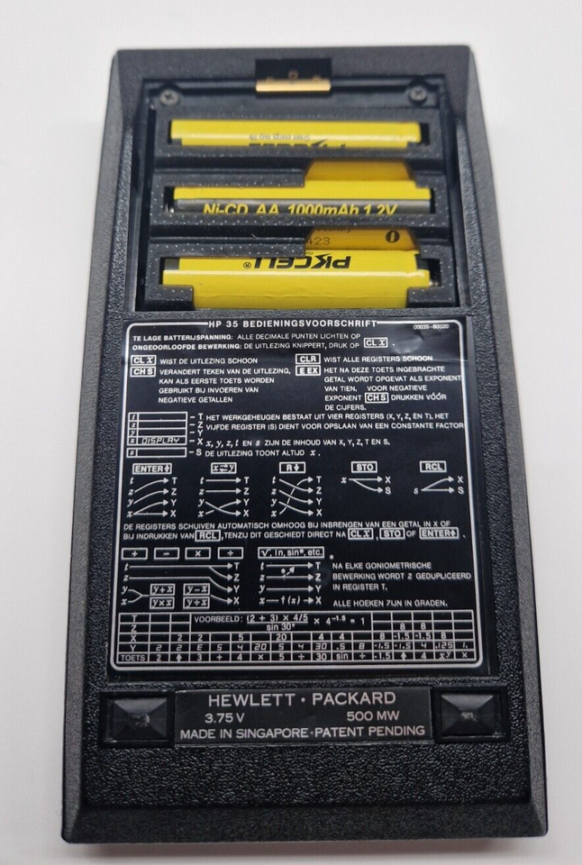 HP CALCULATOR BATTERY PACK NiCD HP-35 HP-45 HP-55 HP-65 HP-67 HP-70 HP ...