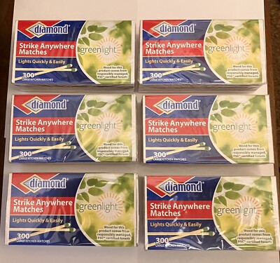 (6 boxes) (300 per box)Vintage Diamond Strike Anywhere Matches | eBay