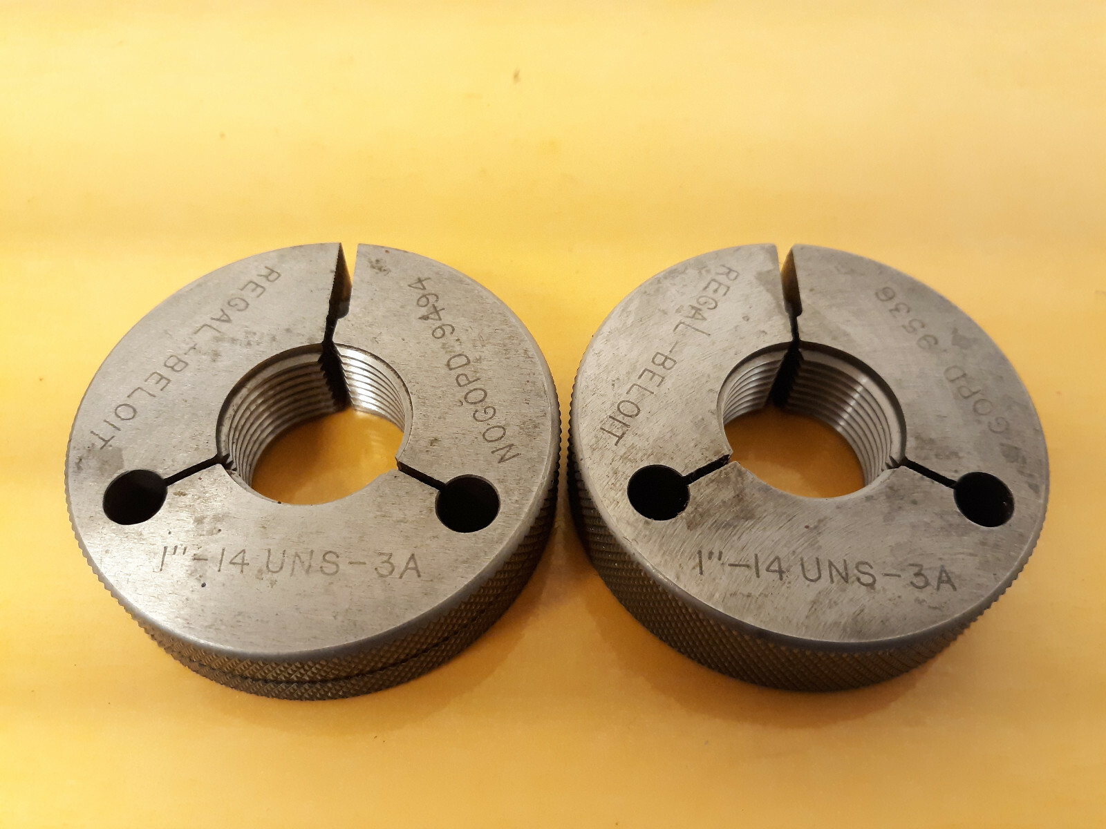 1 14 UNS 3A THREAD RING GAGE SET GO .9536 / NO GO .9494 1"-14 UNS-3A | eBay