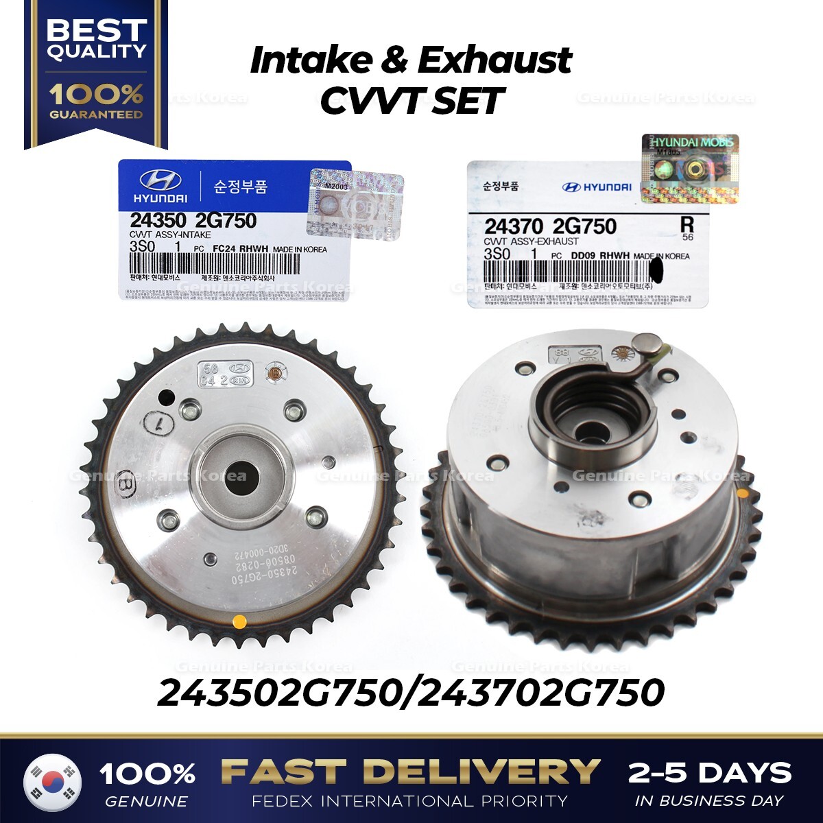 ⭐Genuine⭐ Intake & Exhaust CVVT SET for Hyundai Santa Fe Sonata Kia ...