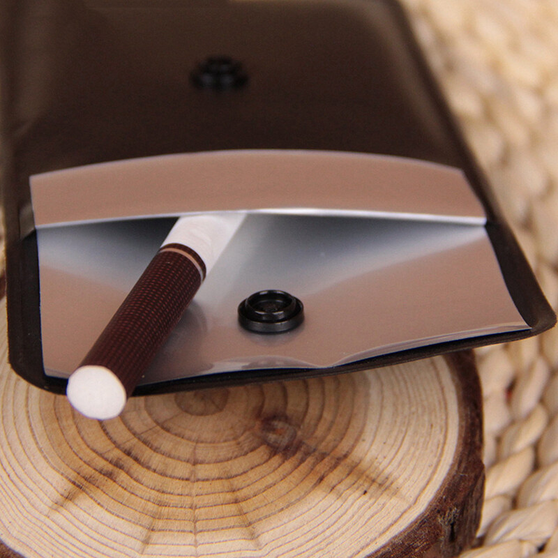 Black PVC Portable Ashtrays Pocket Outdoor Smoking Cigar Tobacco Ash ...
