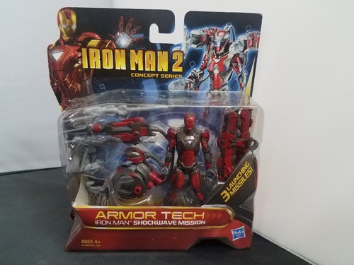 RARE MARVEL IRON MAN 2 CONCEPT SERIES ARMOR TECH SHOCKWAVE MISSION NOSC ...