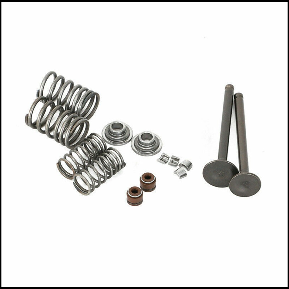 Intake Exhaust Valves Springs Clips Seals Set New Metal Valve Rebuild ...