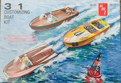 Boats 3 in 1 Customizing Boat Kit AMT 1/25 scale new old stock | eBay