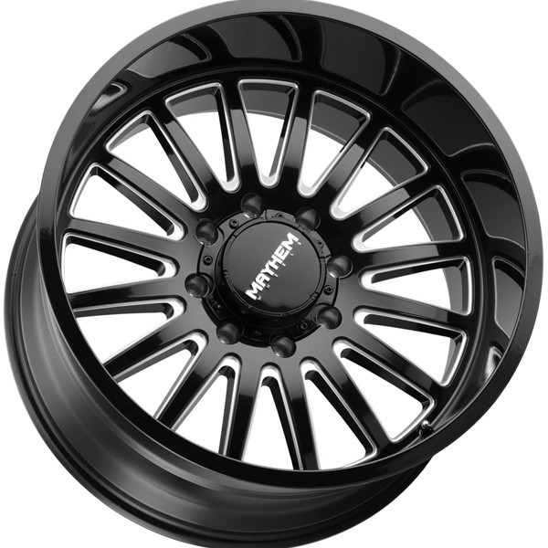 (Set-4) Mayhem 8114 Utopia 20x10 8x6.5" -19mm Black/Milled Wheels Rims ...