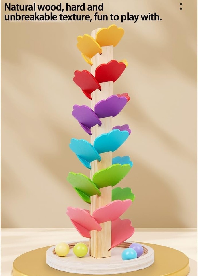 Colorful Wooden Tree Educational Toy For Boys And Girls Wooden Ball ...