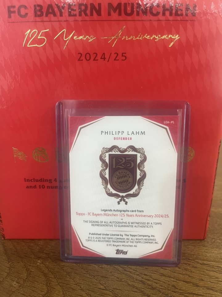 Phillipp Lahm On Card Auto 4/6 Bayern Munich 125 Years Topps | eBay