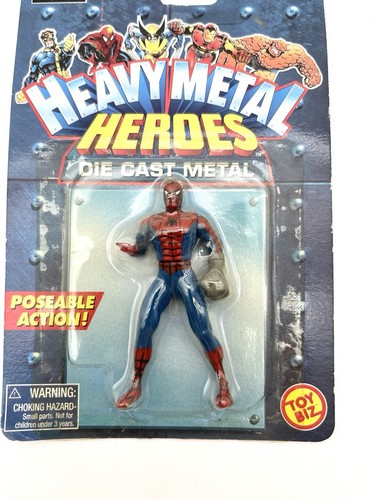 1998 Toy Biz Marvel Heavy Metal Heroes Spider-Man Die-Cast Figure NIB ...