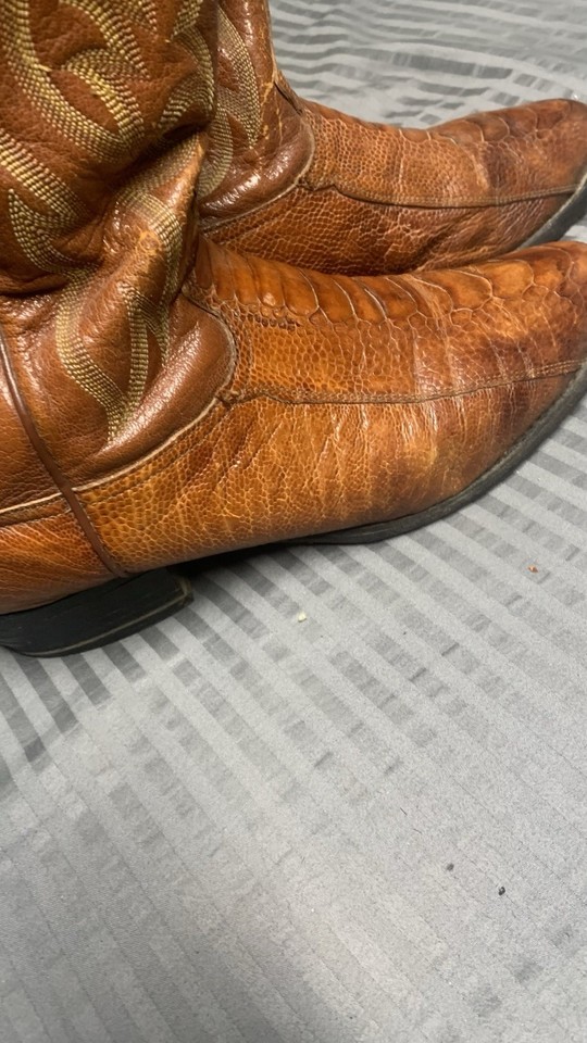 Tony Lama El Paso, Texas Western Cowboy Riding Boots. Size 11D. Whisky ...