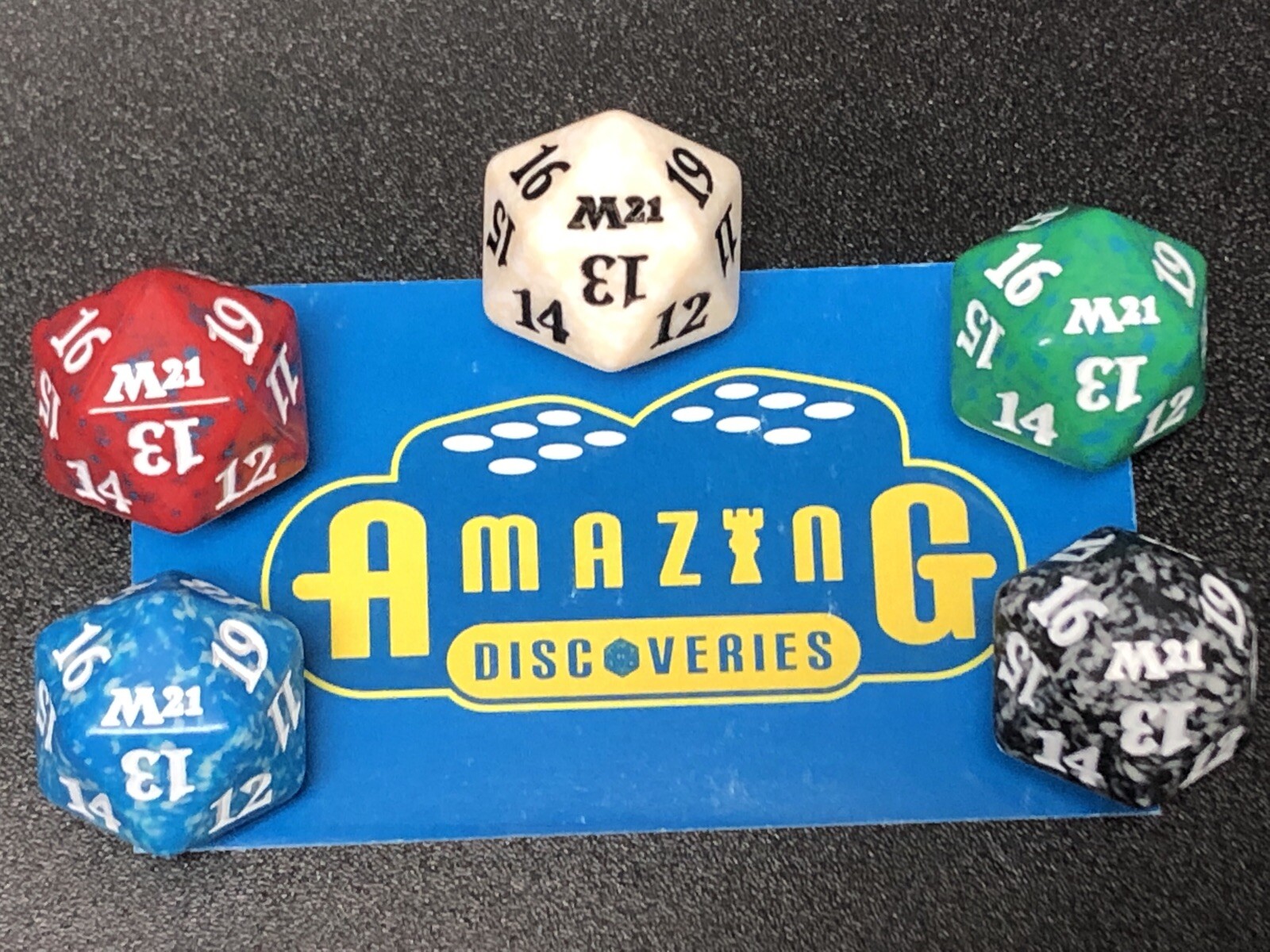 Magic D20 Set of 5 - Core Set 2021 - M21 - Spindown Life Counter Dice ...