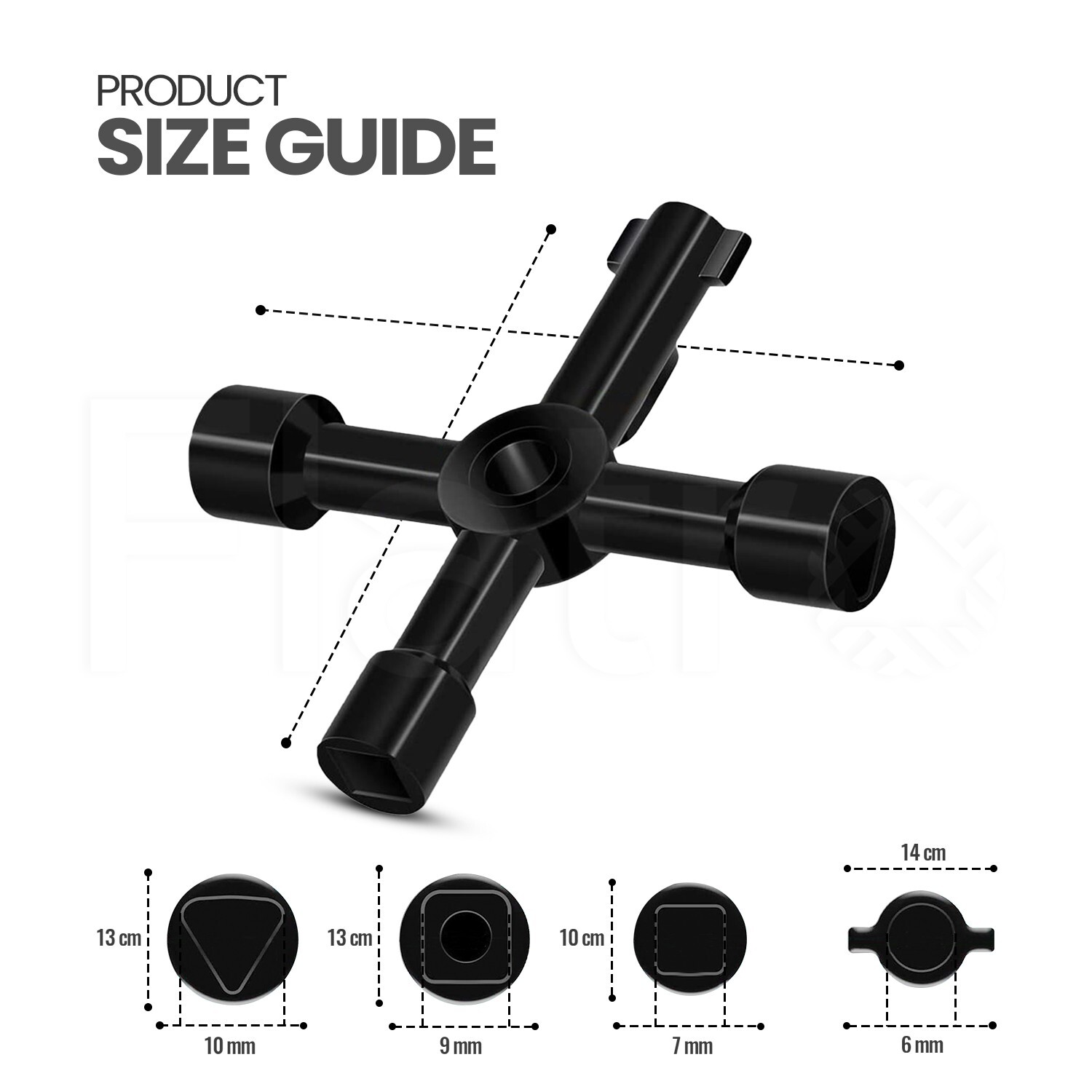 2 x 4 Way Multi-Functional Key Radiator Universal Utility Bleed Key ...