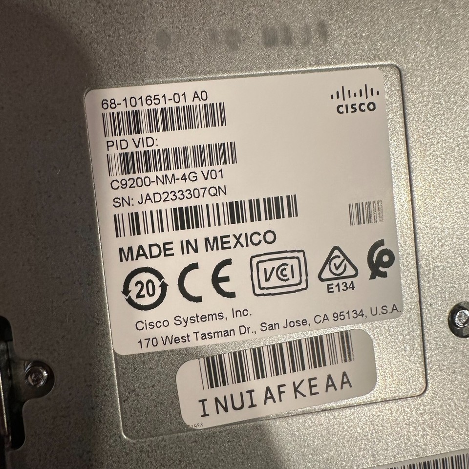 USED Cisco Catalyst 9200 Series Network Module C9200-NM-4G | eBay