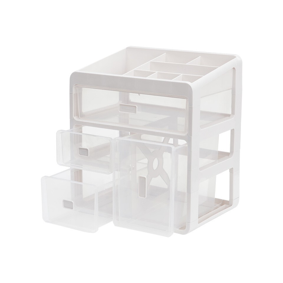 Large Plastic Beauty Box Make Up Storage Drawers Cosmetic Organizer ...