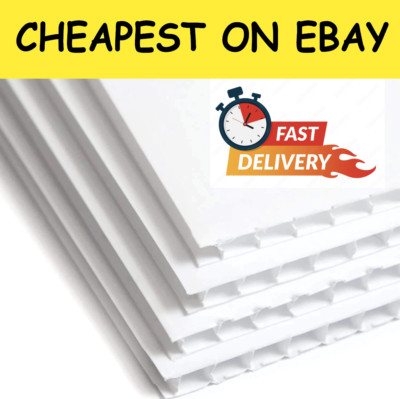 White Fluted Polypropylene 4mm Correx Board A5-A0 outdoor display and ...