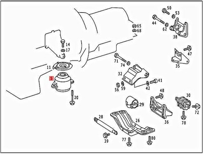 Genuine MERCEDES C140 W140 S-CLASS W140 Engine support 1402400217 | eBay