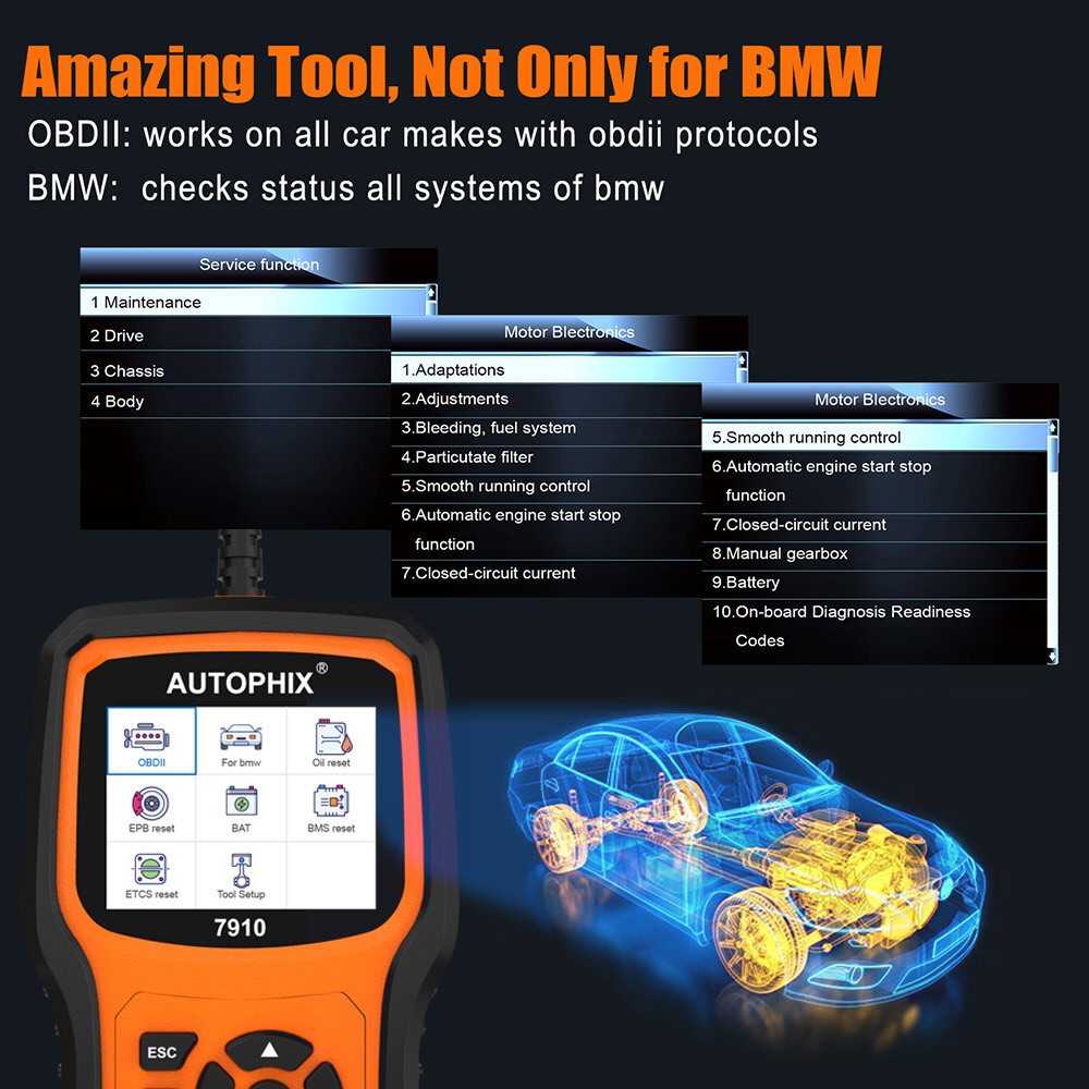 AUTOPHIX 7910 for BMW OBD2 Scanner Full Systems Code Reader Diagnostic ...