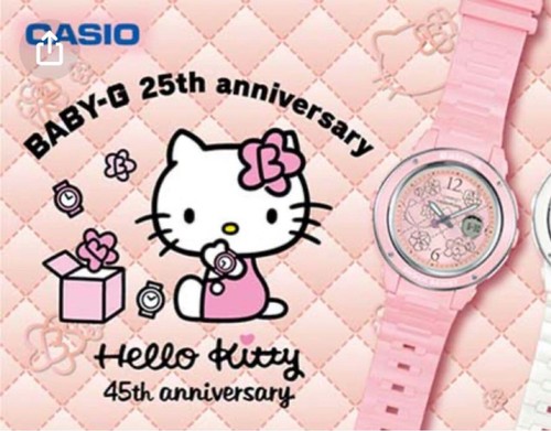 Mint CASIO Hello Kitty Baby G BGA150KT4BJR Pink Quilt Series Watch ...